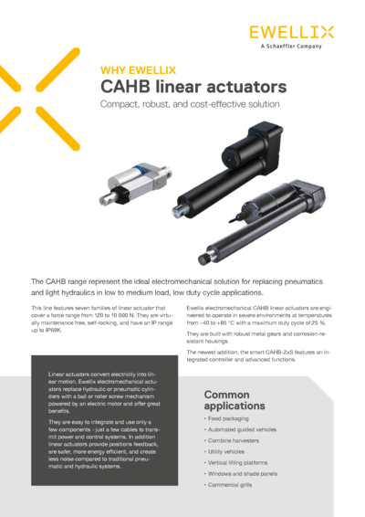 CAHB-10 for industrial applications | Ewellix
